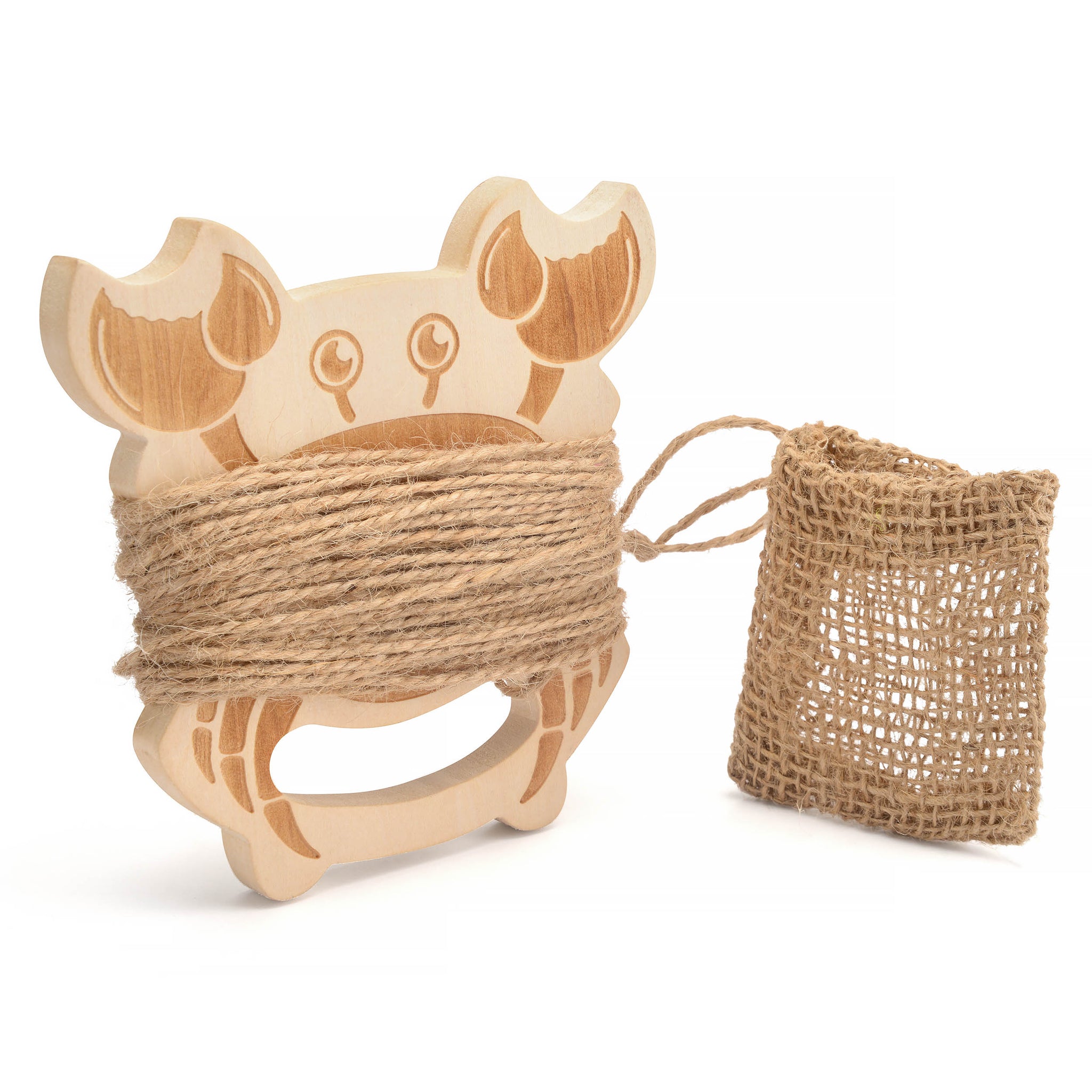 Eco-Friendly Crab Line with Wooden Frame & Hessian Cord | Toyrific