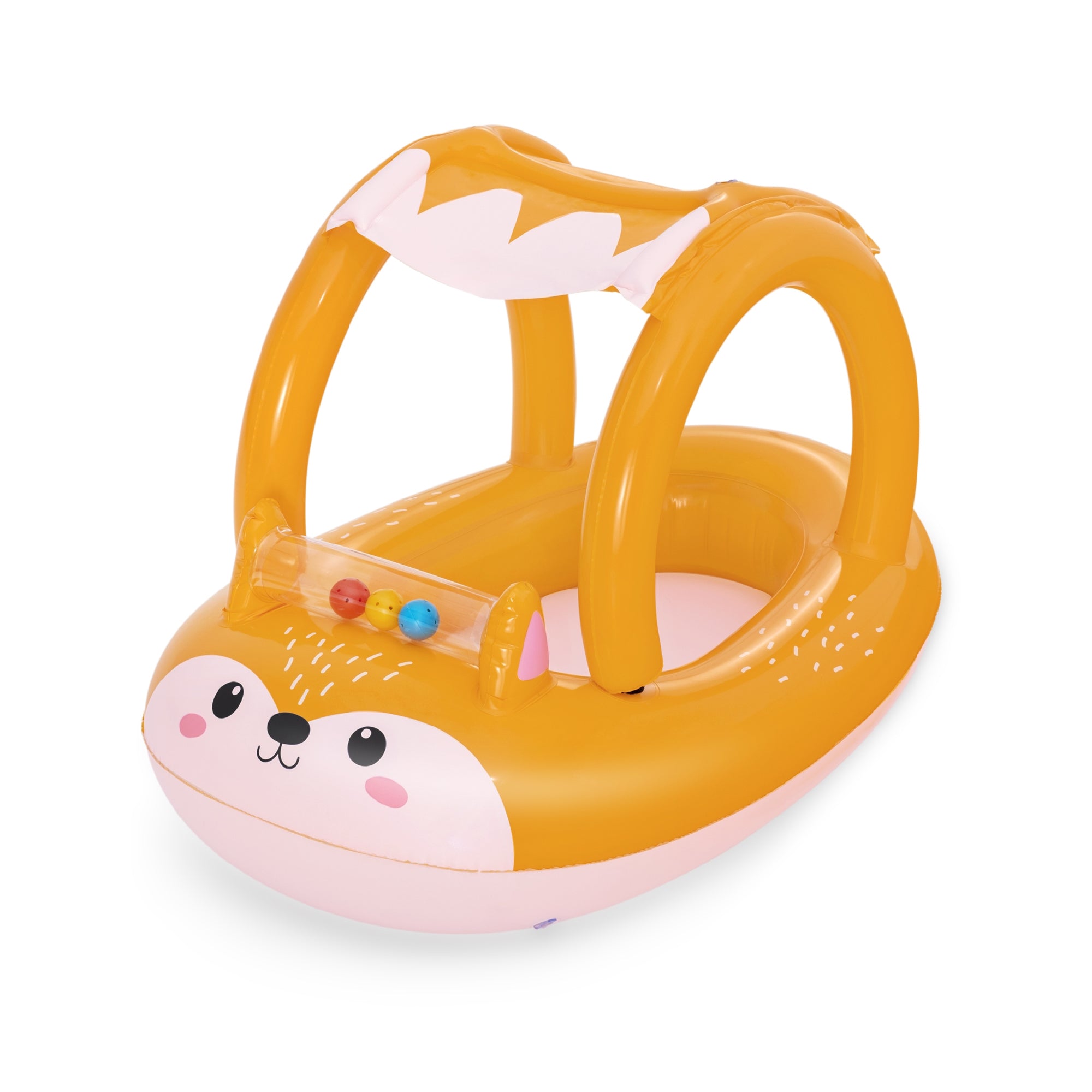 Inflatable Fox Pool Float for Kids – UV Sunshade & Durable Design ...